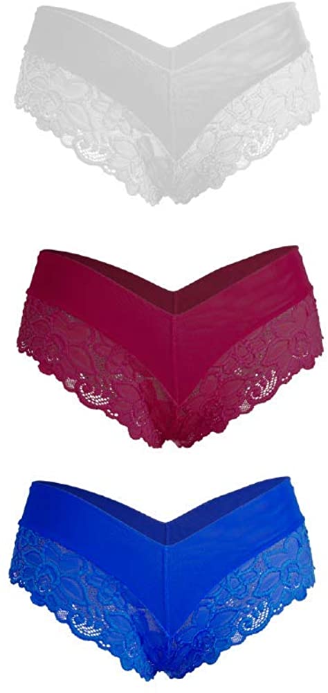 Besame Women Sexy Lingerie Cheeky Lace Hipster Panties Underwear Pack ...